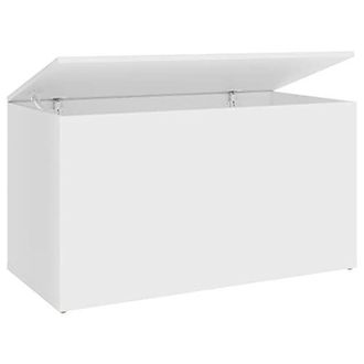 vidaXL Coffre de rangement Blanc 84x42x46 cm Bois d ingénierie