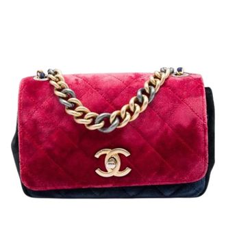 Chanel Pre-owned Vintage Quilted Velvet Satchel - - Pre-owned - Damen - Rot - ONE SIZE