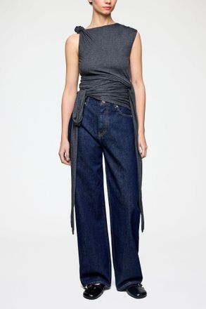 Ganni Haut en jersey gris Multicolore Modal - Taille 34 - Pour Femme