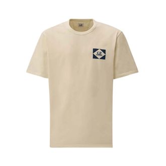 C.P. Company Compact 20/1 Jersey Logo T-shirt - - Tops - Herren - Wei&szlig; - L