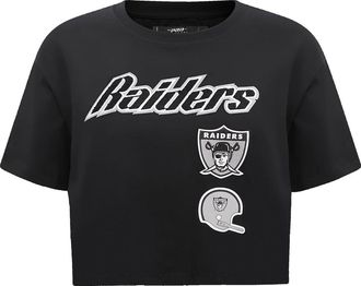 Pro Standard Womens NFL San Francisco 49Ers Retro Classics Kurzarm Boxy T-Shirt Schwarz S
