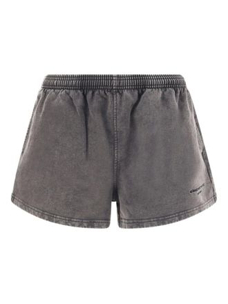 Alexander Wang Lauf-Shorts mit Logo-Stickerei - Grau