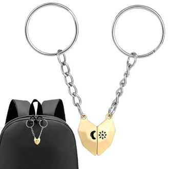 Generic Porte-cl&eacute;s couple pour lui et elle, ensemble de porte-cl&eacute;s de couple | Porte-cl&eacute;s magn&eacute;tique couple meilleur ami | Porte-cl&eacute;s &eacute;l&eacute;gant pour relations d