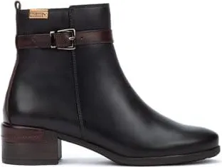 Pikolinos Bottines à Talon en Cuir Malaga pour Femme Color Black