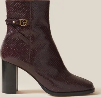 Claudie Pierlot Bottines effet serpent cuir vernis