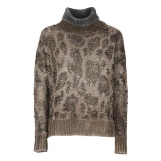 Avant Toi Hochgeschlossener Jersey - - Knitwear - Damen - Braun - S