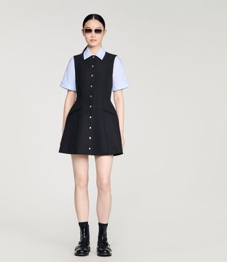 Sandro Kurzes Kleid im 2-in-1-Look