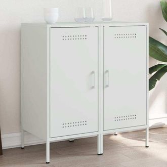 vidaXL Sideboards 2 Stk. Wei&szlig; 36x39x79 cm Stahl - Vidaxl