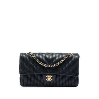Chanel Sac bandouli&egrave;re pliss&eacute; Pre-owned - Femme - Pre-owned - Noir - Taille: ONE Size