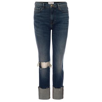 Frame Denim Le Nouveau Straight Raw Big Cuff Jeans - - Jeans - Damen - Blau - W24