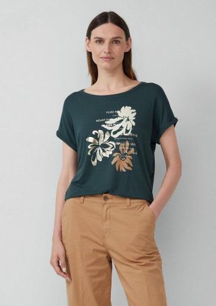 s.Oliver Muscleshirt T-Shirt T-Shirt aus Viskosemix im Relaxed Fit