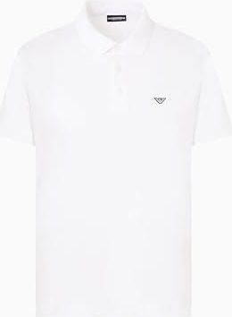 Emporio Armani Polo de Plage pour Homme, Blanc, S