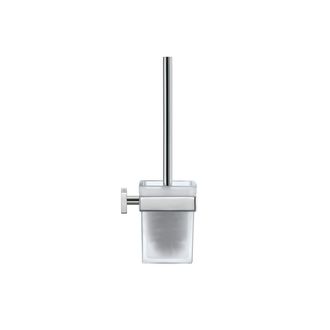 Duravit B&uuml;rstengarnitur Karree, WC-B&uuml;rstenhalter Wandmontage, Toilettenb&uuml;rste, Klob&uuml;rste, Chrom