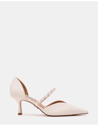Steve Madden Amoura - Chaussures pointues &agrave; petits talons et perles nacr&eacute;es - Ivoire-Blanc