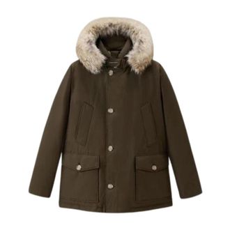 Woolrich Dunkelgr&uuml;ne Parka Jacke Aw23 - - Jackets - Herren - Gr&uuml;n - XL