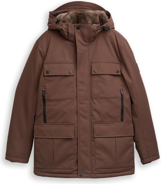 Tom Tailor Herren 1046981 &Uuml;bergangsjacke mit aufgesetzten Taschen, 38833-Bag Brown, 3XL