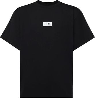 Maison Margiela Homme, Tops, Noir, Taille: M Numeric Cotton T-shirt