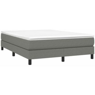 vidaXL Sommier &agrave; ressorts de lit Gris fonc&eacute; 140x190 cm Tissu
