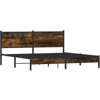 vidaXL Metallbett ohne Matratze R&auml;uchereiche 160x200 cm Vidaxl