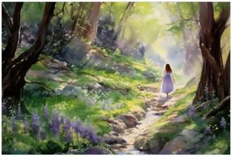 Wallario K&uuml;chenr&uuml;ckwand aus Glas 90 x 60 cm, Motiv: Wanderung im Morgenlicht | Spritzschutz abwischbar & pflegeleicht