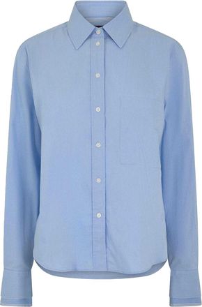 HUGO BOSS Brielle 1 Monday Hemd f&uuml;r Damen, Lang&auml;rmlig (Leuchtendes Blau)