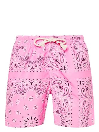 MC2 Saint Barth Badeshorts mit Bandana-Print - Rosa
