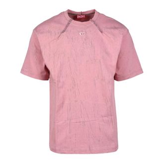 Diesel Baumwoll-T-Shirt - - Tops - Herren - Rosa - XL