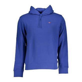 Napapijri Blaue Kapuzenpullover mit Stickerei - - Sweatshirts & Hoodies - Herren - Blau - S