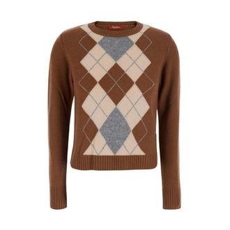 Max Mara Femme, Pulls, Brun, Taille: 42 FR Faraone Viscose Knit