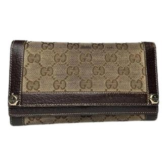 Gucci Pre-owned Baumwoll-Portemonnaie - - Pre-owned - Damen - Beige - ONE SIZE