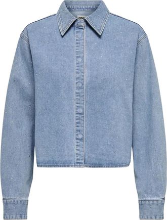 Only Shirt ONLY ONLMAGGIEMAY L/S RHINEST DNM SHIRT CAMICIA JEANS