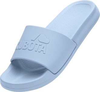 Kubota Basic Badelatschen Herren & Damen - Rutschfest Badeschuhe - Flip Flops f&uuml;r Sauna & Strand - Leichte Hausschuhe - Blau Einfarbig 38