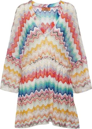Missoni Femme, Maillots de bain, Multicolore, Taille: 40 FR Par&eacute;o de plage court Zig Zag