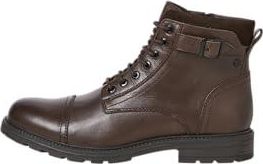 Jack & Jones Homme Leather Boot Jfwchatsworth Bottes en Cuir Sn, Marron/Pierre, 40 EU