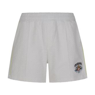 Casablanca Towelling Monogram Short - - Sport - Herren - Wei&szlig; - S
