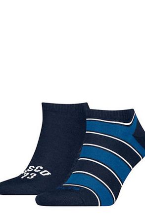 Levi's Chaussettes Basses Rayures Rugby Lot De 2 - Homme - Bleu / Blue Combo - 35