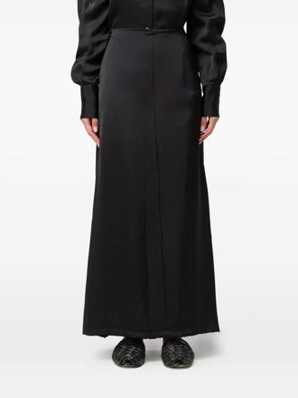 Fabiana Filippi jupe longue à lien de resserrage - Noir