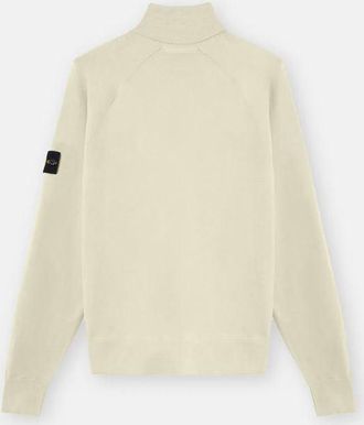 Stone Island Zip Mock-Neck Sweatshirt - Sand