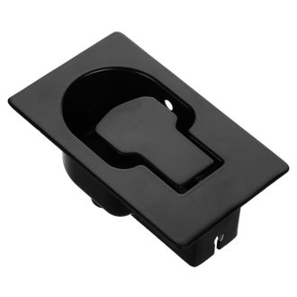 OSALADI 4 Zoll Sofasessel Entriegelungsgriff aus Zinklegierung Schwarz Galvanisiert Quadratischer Relaxsessel Zuggriff für Büromöbel und Wohnzimmer