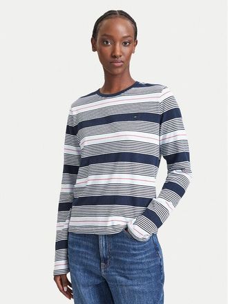 Tommy Jeans Bluse Reg Ess Jersey DW0DW23562 Dunkelblau Regular Fit