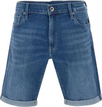 G-Star short en jean &agrave; ourlet retrouss&eacute; - Bleu