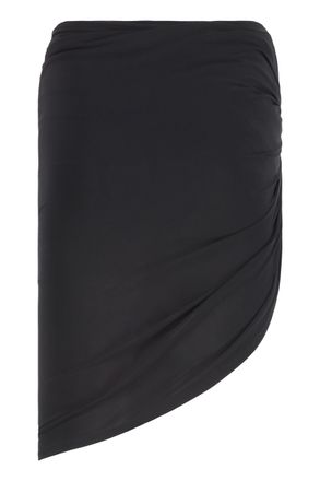 Jacquemus Womens Asymmetric Draped Skirt Black Viscose