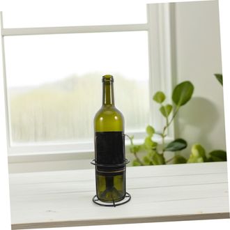 Holibanna 2 Stück Teiliges Wand Weinregal aus Robustem Metall Einzelner Flaschenhalter Platzsparende Wandhalterung für Weinflaschen Stilvolles Design für Küchen