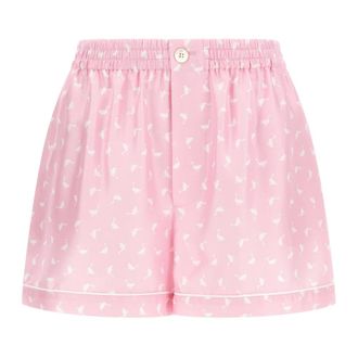 Moschino Femme, Shorts, Rose, Taille: 34 FR Short ray&eacute; &agrave; taille &eacute;lastiqu&eacute;e