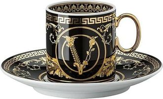Versace [DL] Virtus Gala Black Espressotasse 2-TLG