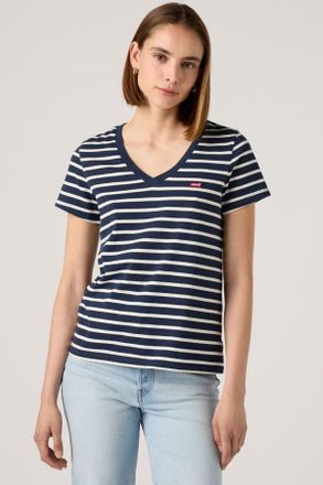 Levi's The Perfect V-Neck Tee - Damen - Blau / Blau