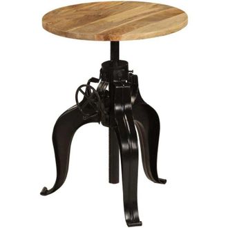vidaXL vidaXL Table de bar Bois de manguier massif 60 x (76-110) cm