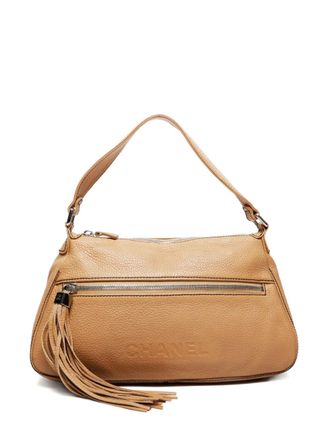 Chanel sac porté épaule à franges (2003-2004) - Tons neutres