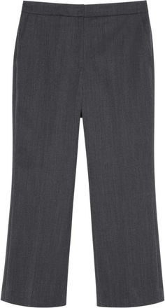 Calvin Klein Pantalon habill&eacute; en laine peign&eacute;e - Femme - Pantalons - Gris - Taille: 34 FR