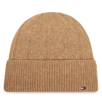 Tommy Hilfiger M&uuml;tze Tommy Hilfiger Th Flag Fluffy AW0AW17779 Beige